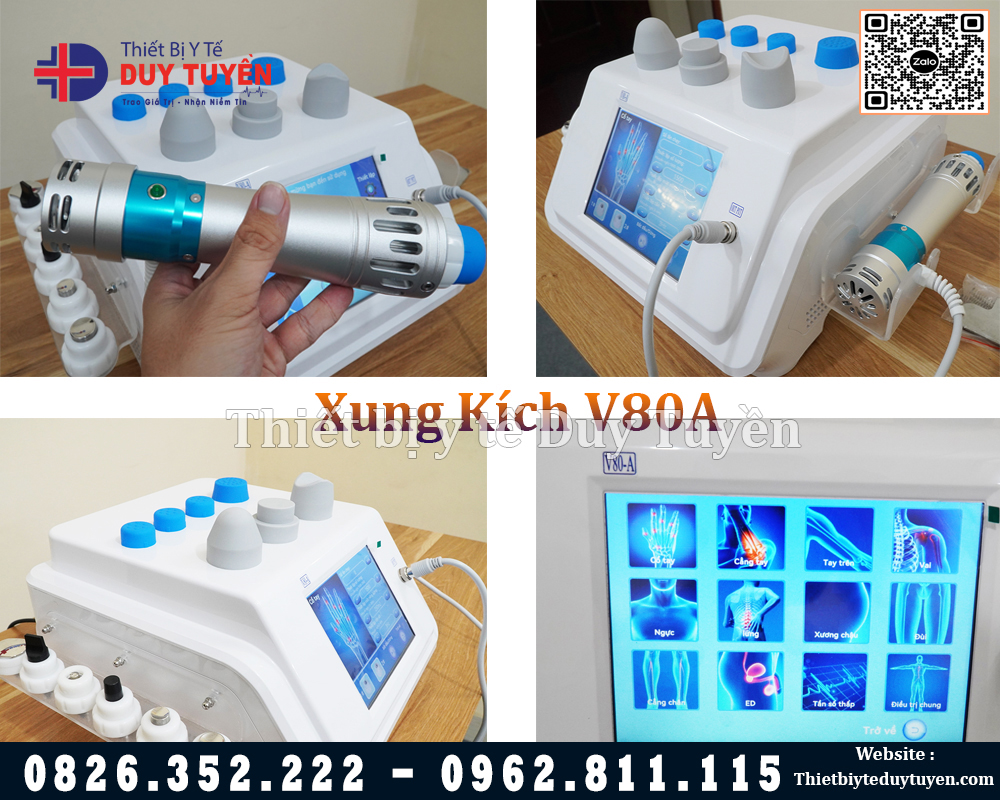 Máy Xung Kích Trị Liệu Xương Khớp V80A Đa Năng Thế Hệ Mới
